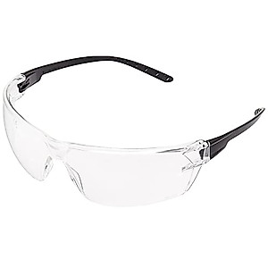 Amazon Basics Safety Glasses (Clear/Black), Anti-Fog, 12-pack (Previously AmazonCommercial brand)