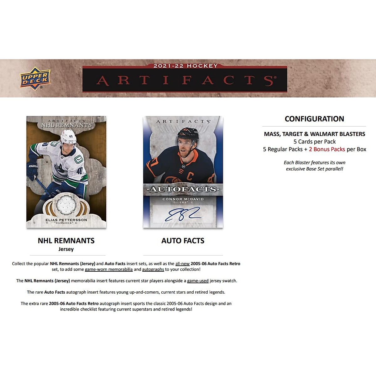 2021/22 Upper Deck Artifacts Hockey Blaster Box