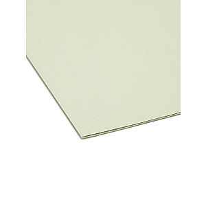 Smead Erasable FasTab Hanging File Folder, 1/3-Cut Built-in Tab, Letter Size, Moss, 20 per Box (64032)