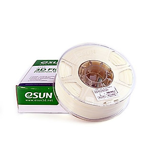 eSUN 1.75mm Natural ABS 3D Printer Filament 1kg Spool (2.2lbs), Natural