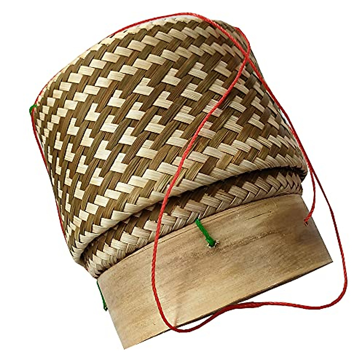 Heavens Tvcz Serving Basket Bamboo Sticky ''KRA-Tip'' Thai Laos Rice Handmade Traditional Weave Wickerwork Vegetable Based Dye Serving Travel Picnic Keeping Rice After Steaming Keep Sticky Rice Warm