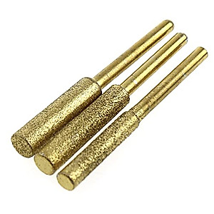 LUORNG Diamond Chainsaw Sharpener 6PCS 3Size Chain Saw Sharpening Wheel Carving Grinding Tools, Burr Grinding Stone File