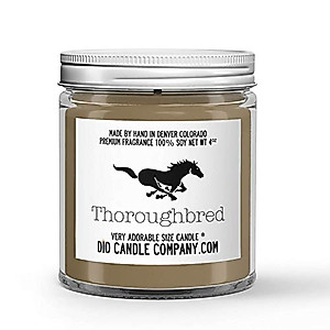 Thoroughbred Equestrian Candle (4oz) Dirt Carrots Leather and Hay Scented Soy