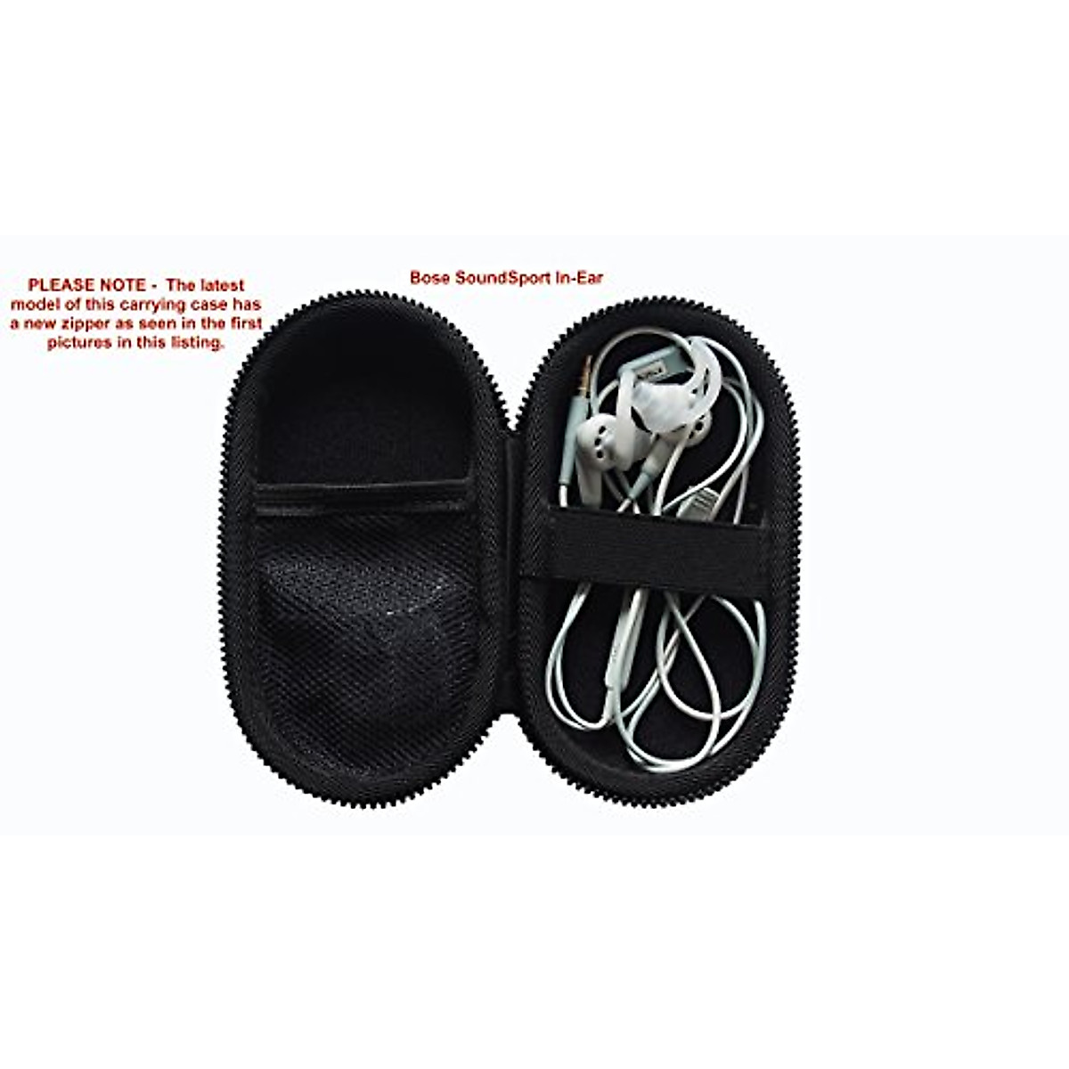 DNPRO-ANC Carrying case Compatible with Bose QuietComfort 20 (QC20/QC20i), Bose SoundSport in-Ear, Bose SoundSport Wireless, B&O H3 ANC, Sennheiser CX700 and Many Other Earphones (PU Leather Black)