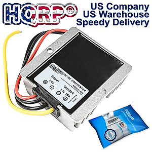 HQRP DC-DC Step Down Converter 24V to 12V 20A 240W Power Supply Adapter Compatible with Golf Cart Club Car, LED Strip Light, Motor, Dashcam, Car Truck, Vehicle, Camera Waterproof Voltage Regulator