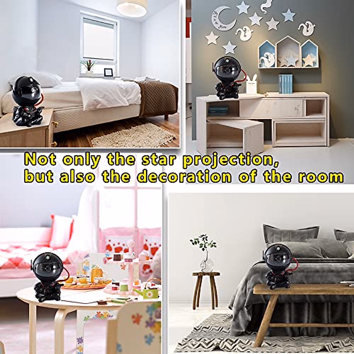 SHJQJJLBCQ Galaxy Projector, Astronaut Light Projector, Star Projector, Kids Night Light, Projector Lights for Bedroom, Adult Playroom,Ceiling, Room Decoration