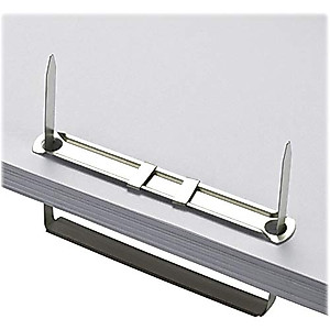 Officemate Prong Paper Fasteners, 2 inch Capacity, 2.75 inch Base, Box of 50 Complete Sets, (99852), Silver