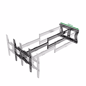 Physix 2120 Long arm TV Wall Mount for 32-75 inch Screens | Extra Long Extension up to 47 inch | Heavy-Duty TV Mount Holds up to 77 lbs | Full-Motion, swivels up to 180° | Max. VESA 400x400