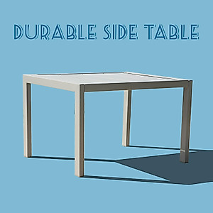 Domi Lounge Chair Set of 3, Aluminum Lounge Chairs for Outside with 5 Adjustable Positions, Chaise Lounge Outdoor for Pool, Garden, Beach, 2 Pool Chairs and 1 Side Table(Gray)