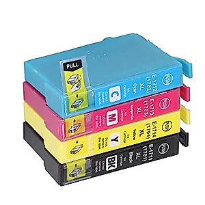 Hilitand 4PCS Printer Ink Cartridge Color Printing Large Capacity Ink Cartridge Replacement for Office Print Photos, Test Papers, Documents