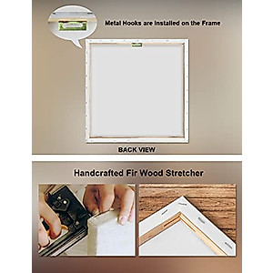 Creoate Kids Room Decor Wall Art, 4 Pieces Cute Animal Picture with Inspirational Quotes Canvas Print Artwork Framed Set Adorable Nursery Wall Art for Kid Baby Child Room (12x12 Inch x4pcs)