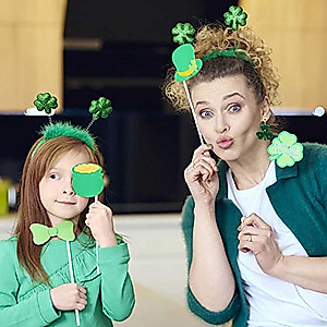 4/6Pairs St. Patrick's Day Earrings for Women, Beaded Shamrock Earrings Lucky Green Leaf Earring for Layered Tassel Earrings Irish Holiday Jewelry Gift (Style A)