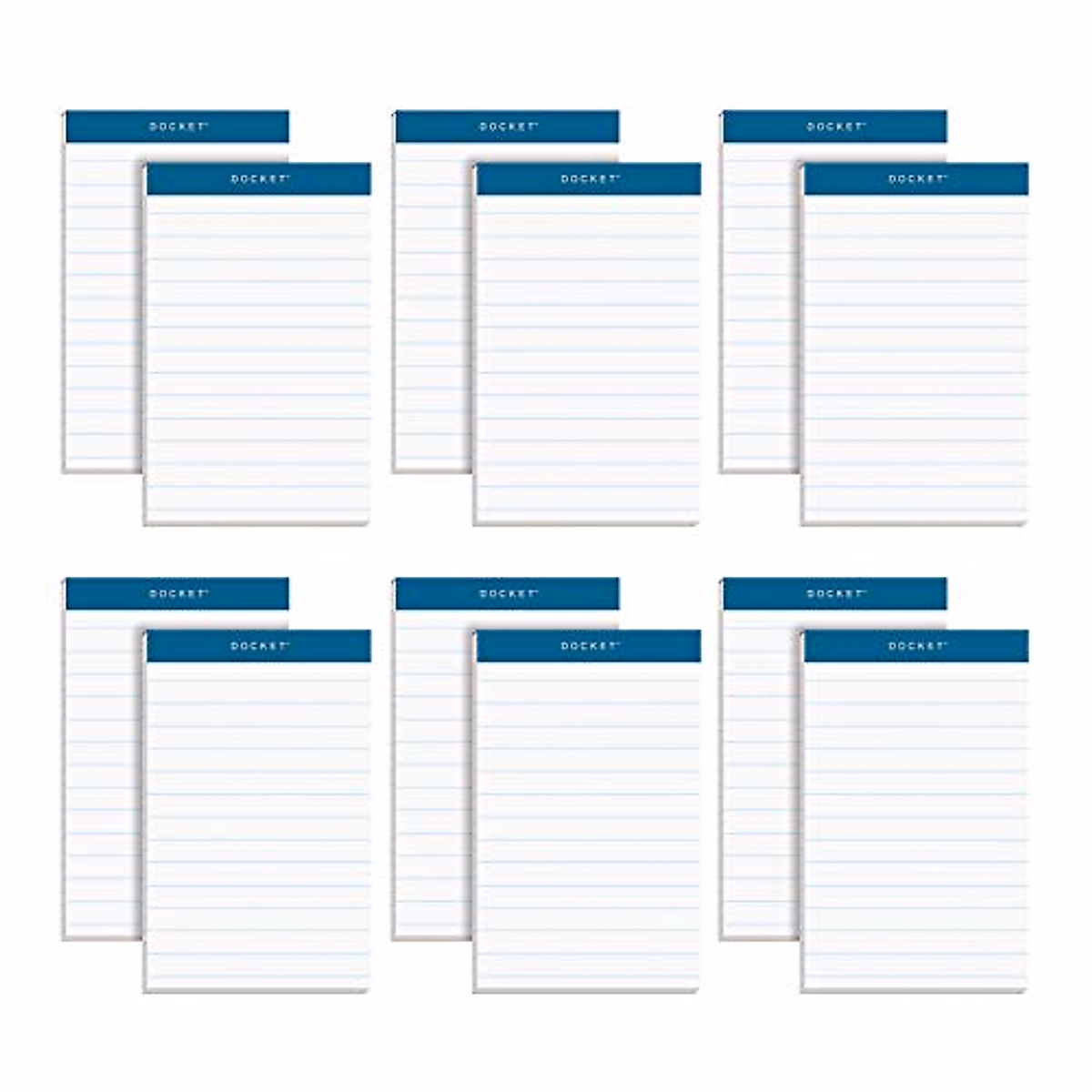 TOPS 64680 Docket Ruled Perforated Pads, Legal/Wide, 3 x 5, White, 50 Sheets (Pack of 12)