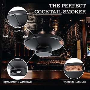 Cocktail Smoker Kit with Torch and Three Kind of Wood Chips for Whiskey & Bourbon Lovers, Whiskey Smoker Kit, Cocktail Smoker Made With Steel - Old Fashioned Smoker Kit - Gifts for Men (Butane Not Included)