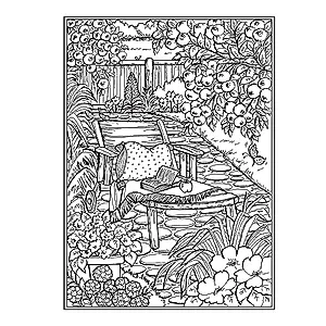 Creative Haven Country Gardens Coloring Book (Adult Coloring Books: In The Country)