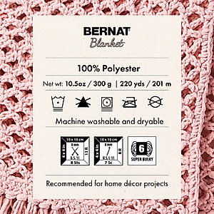 Bernat Blanket BB DEEP SEA Yarn - 2 Pack of 300g/10.5 oz - 100% Polyester - #6 Super Bulky - 220 Yards - Knitting/Crochet