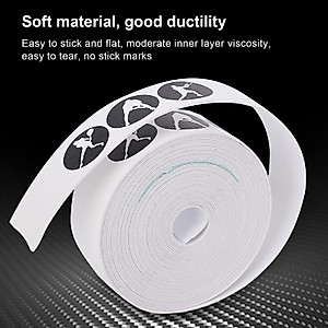 Racket Head Tape, Racket Head Guard Sticker Tennis Racket Accessories Easy to Use 5m/16.4ft for Tennis Player for Outdoor(White)