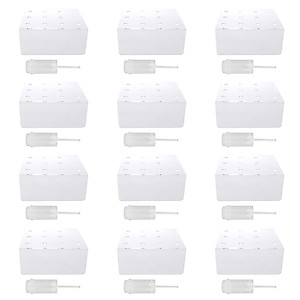 DOITOOL 1 Set 12 Hole Push Pop Cake Stand and Clear Push- up Cake Pop Shooter Plastic Containers for Wedding Baby Shower Birthday Parties