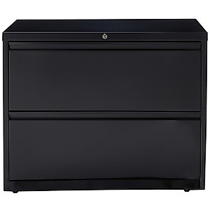 Lorell 2-Drawer Lateral File, 36 by 18-5/8 by 28-1/8-Inch, Black