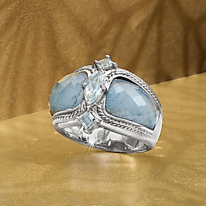 Ross-Simons 5.85 ct. t.w. Aquamarine Ring in Sterling Silver. Size 9