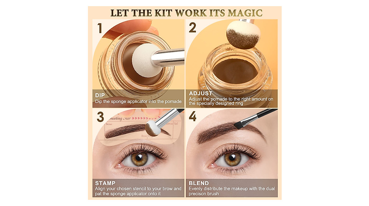 LAVONE Eyebrow Stamp Kit - Define Your Brows Effortlessly