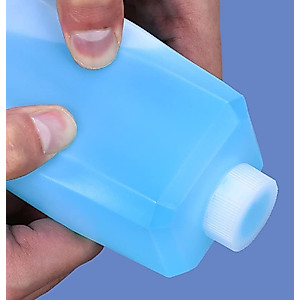 Bettomshin 10Pcs Narrow Mouth HDPE Reagent Bottle, 250mL/8.45oz Square Plastic Lab Chemical Reagent Bottle, Leak Proof, Translucent Sample Sealing Liquid/Solid Storage Container with Caps