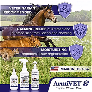 ArmiVET Hot Spot Treatment for Dogs and Cats - Hot Spot Spray for All Pets - Also Use for Dog Itch Relief, Dog First Aid, Dog Wound Care and Cat Itchy Skin Relief - Use on Skin, Nose, Ears and Paws