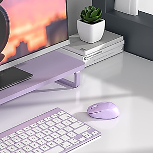 Trueque Wireless Mouse E702 2.4GHz Portable Computer Mouse with USB Receiver, Comfortable Silent Mice for Laptop, Chromebook, PC, Notebook, Desktop, Windows, Mac (Purple)