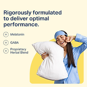 SLEEP IS THE FOUNDATION Sleep Aid with 2mg Melatonin - Sleeping Pills with GABA, L-Theanine & Chamomile - Non-Habit Forming Sleep Supplement, 60 Capsules