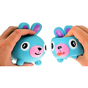 Squeeze Play and Sound Stress Ball Relievers Ball Tongue Out (12 Units) Ja-RU Screaming Talking Animal Toy for Kids & Adults, Cute Squeeze Stress Relief Soft Ball Decorations Plus Sticker 4342-12s