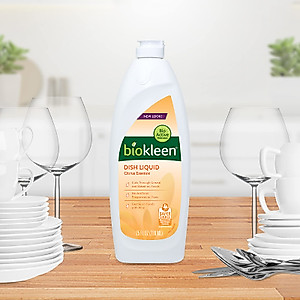 Biokleen Dish Liquid Soap - 50 Ounce - Dish-washing, Hand Moisturizing, Eco-Friendly, Plant-Based, No Artificial Fragrance, Colors or Preservatives, Citrus & Aloe