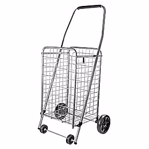 Faucet Queens 4 N Shop Cart Pop On Wheels for Quick Assembly, Silver