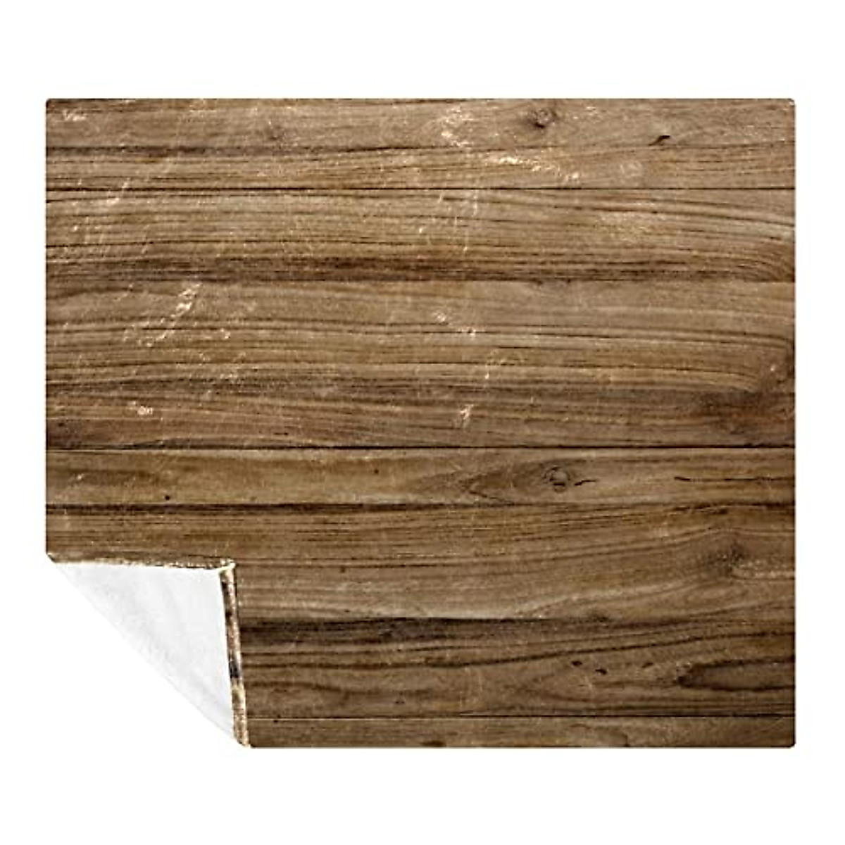 Fleece Throw Blanket,Super Soft Luxurious Bedding Blanket Plank Wood Style Pattern