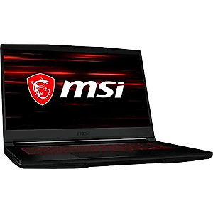 MSI GF63 15.6" FHD Premium Gaming Laptop | Intel 6-Core i5-10500H | 8GB RAM | 256GB SSD | NVIDIA GeForce GTX 1650 Max-Q | Backlit Keyboard | Windows 11 | with HDMI Cable Bundle