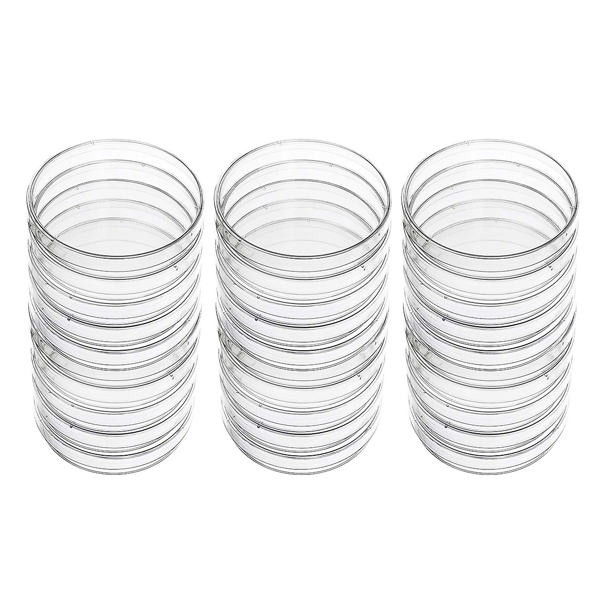 30 Pack Plastic Petri Dishes with Lids,90 x 15mm Bioresearch Sterile Petri Dish,Culture Dishes for School Science Projects,Seeding,Storage,Biological Themed Party