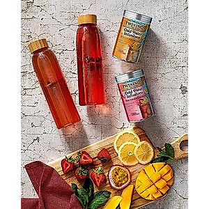 Twinings Cold Infuse Water Enhancer Tea Sampler, Strawberry-Lemon, Mango-Passionfruit, Watermelon-Mint, 12 Count (Pack of 3)
