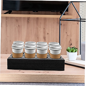 Mobestech Milk Tea Cup Holder Car Table Tray Beverage Takeout Accessory Foam Cup Holder Bike Stand Foam Drink Carrier Holder Trays Outdoor Trash Can Bracket Clip Travel Drinks Pearl Cotton