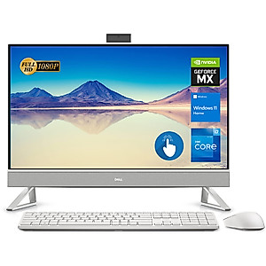 DELL Inspiron 7000 All-in-One Desktop, 27" FHD Touchscreen, 12th Gen Intel Core i7-1255U, GeForce MX550, 64GB RAM, 2TB SSD, Webcam, HDMI, RJ-45, Wireless Keyboard&Mouse, WiFi 6, Windows 11 Home, White