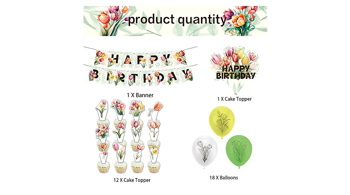 Tulip Party Decorations for Birthday & Bridal Showers