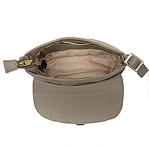 Travelon Anti-Theft Courier Saddle Crossbody, Stone, One Size