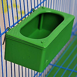 DOITOOL 10Pcs Hanging Food Feeder Bird Water Drinking Dish Cage Hanging Food Dispenser Water Food Feeding Tool for Parrot Pigeon