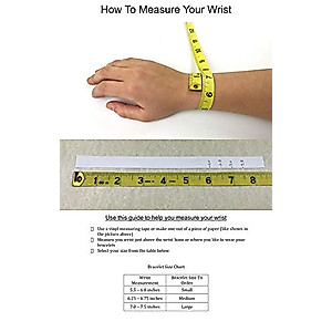 Cherry Tree Collection Natural Gemstone Chakra Bracelet | Adjustable Size Nylon Cord | 6mm Beads, Silver Spacers | 5.0-6.5" (Black-Small)