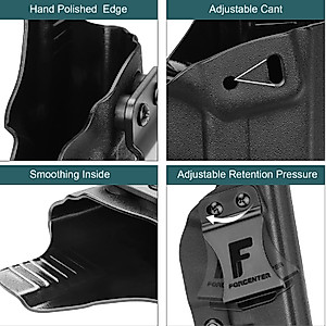 G19 Holster, IWB KYDEX Holster, Forcenter Concealed Carry Holster Compatible with Glock 19,19X,17,23,26,32,44,45 Gen (1-5) Pistol Right Hand Draw | Adjustable Cant&Tension | Comfortable | No-Scratch