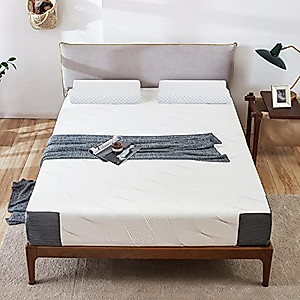 Opoiar 10 Inch Hybrid Memory Foam Mattress, King Size Gel Mattress for Pressure Relief & Cool Sleep, Innerspring Mattress/Bed-in-a-Box/CertiPUR-US Certified/Medium-Firm,Made in USA