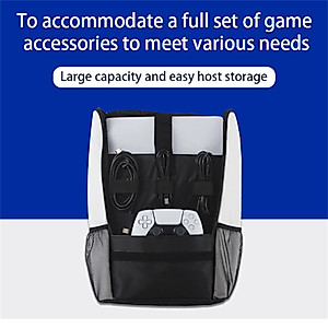 WOHSAO Travel Storage Handbag Backpack for PS5, Console Protective Luxury Bag A Handle Bag for PS5 Set Travel