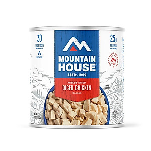 Mountain House Freeze Dried Diced Chicken #10 Can Hunting, Survival, Camping, Backpacking Food Backed by a 30-Year Perfect Taste Survival and Emergency Food Gluten Free 6 Cans Per Case