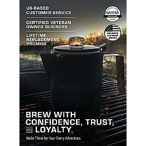 COLETTI Bozeman Camping Coffee Pot – Coffee Percolator – Percolator Coffee Pot for Campfire or Stove Top Coffee Making – 9 CUP