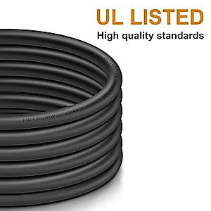 3 Prong Dryer Extension Cord 10 Feet,NEMA 10-30P to 10-30R Heavy Duty STW Extension Cord,30Amp 125V/250V 10-AWG Gauge,Black