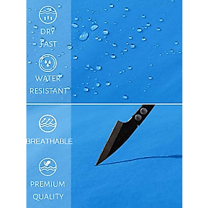 MAGCOMSEN Golf Shorts Men Stretch Hiking Quick Dry Shorts Cargo Shorts Outdoor Fishing Shorts Azure,36