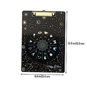 3pcs Portable Clip Document Fashion Paper Exam Low Convenient Pattern Practical Storage Teacher for Office Board Writing Decorative Clipboards with File